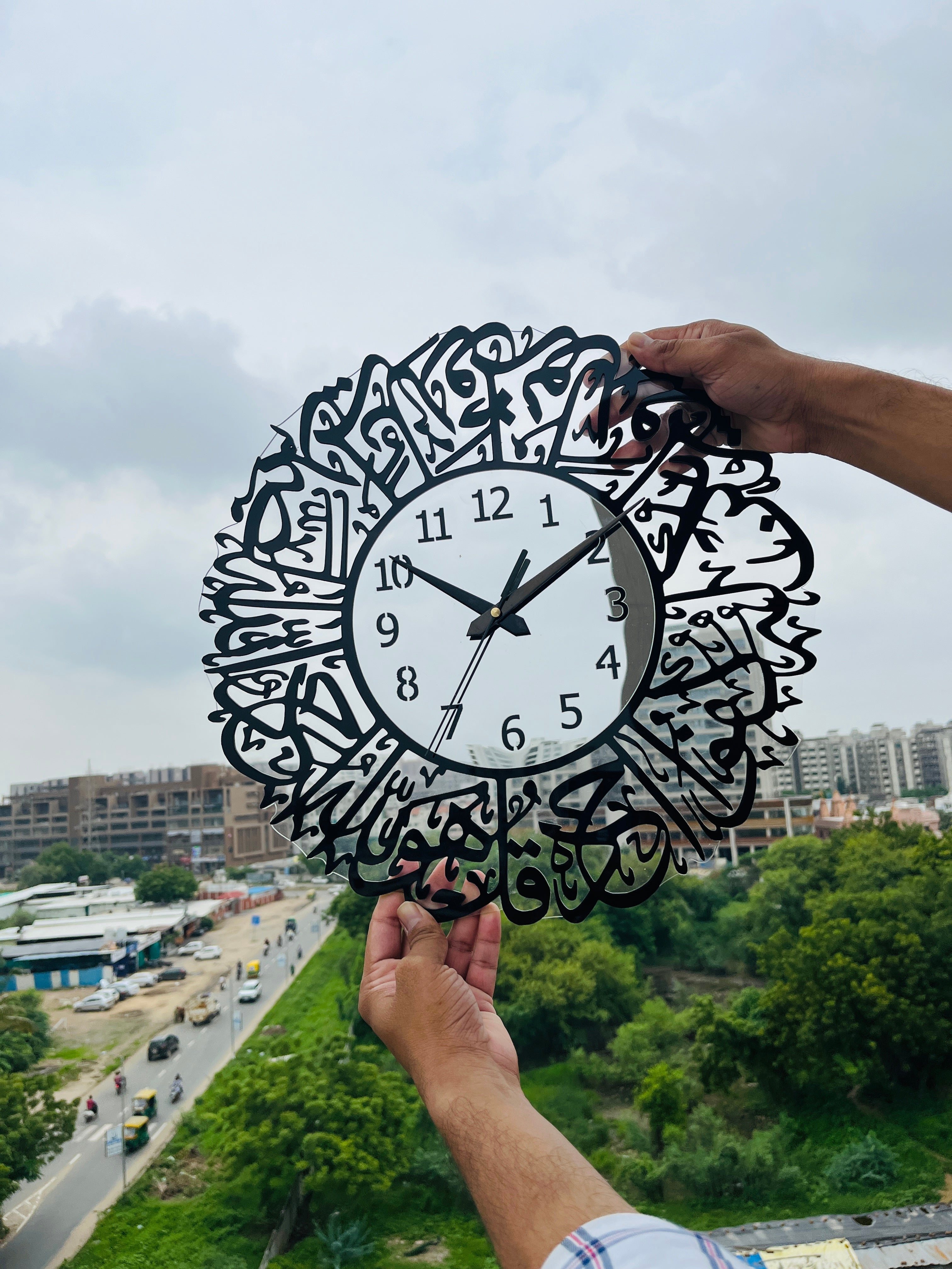 Surah Al Ikhlas Islamic Acrylic Wall Clock – auromin.in
