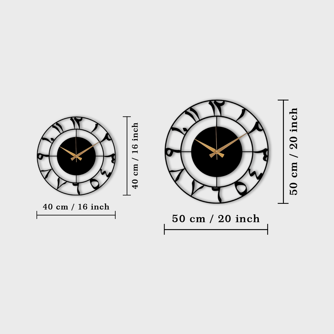 Metal Arabic Numbers Wall Clock – auromin.in