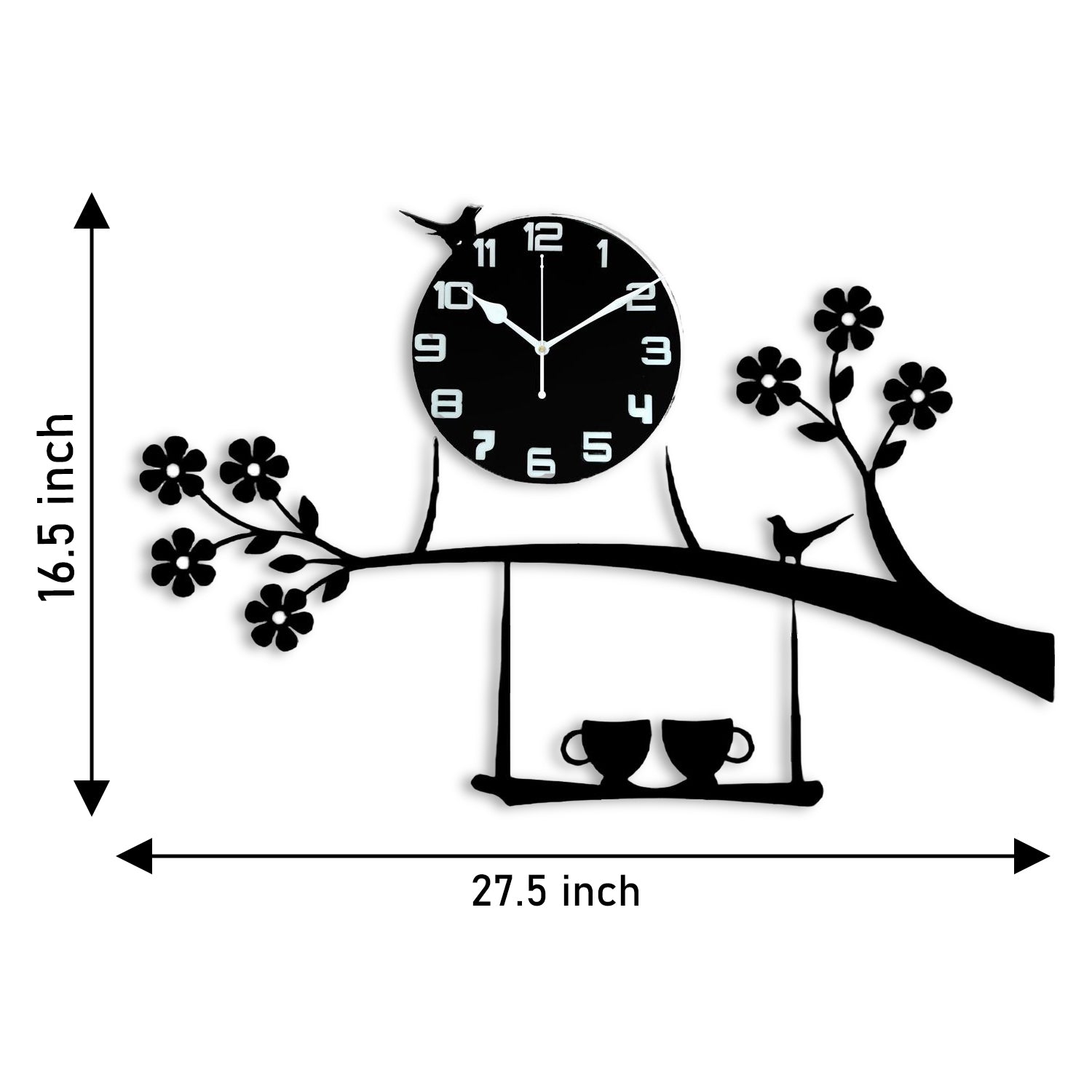 Antique Tree Design Acrylic Wall Clock – auromin.in